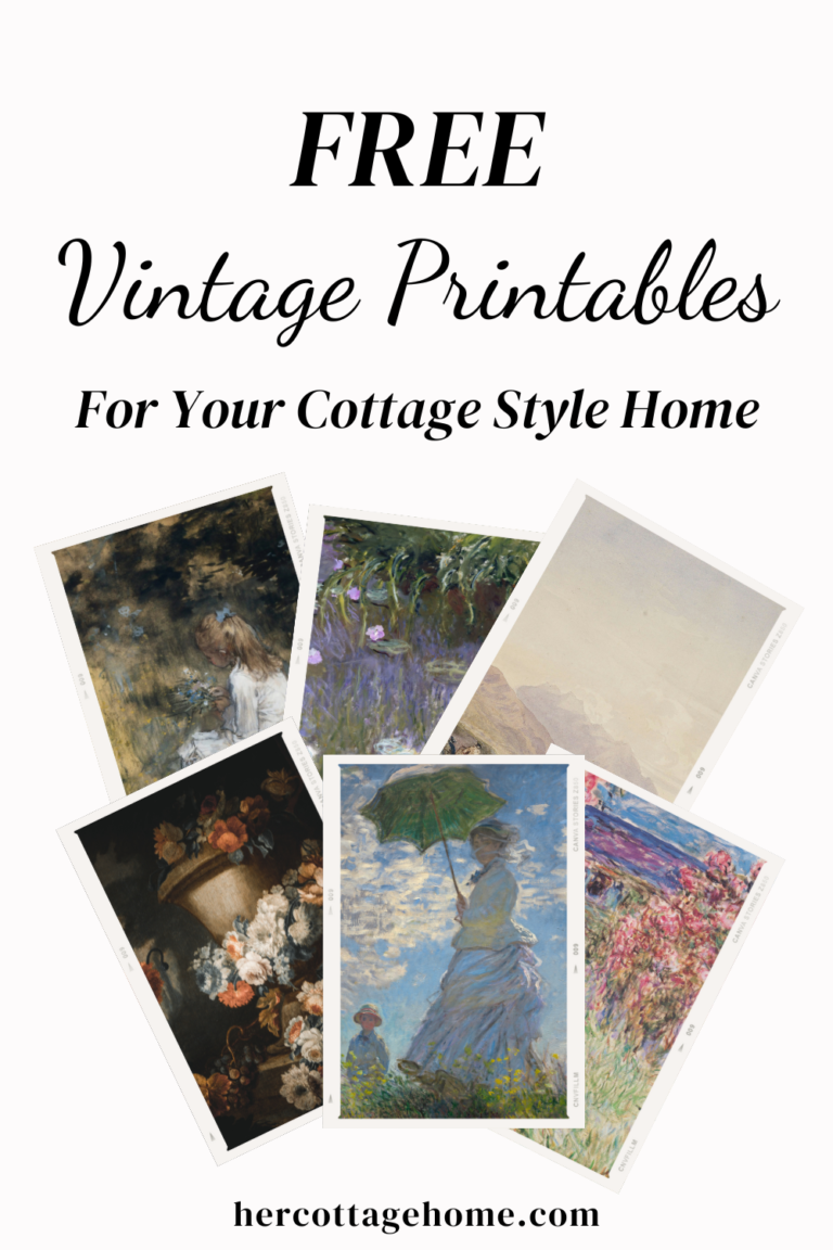 Free Vintage Printables for Your Cottage-Style Home - Her Cottage Home